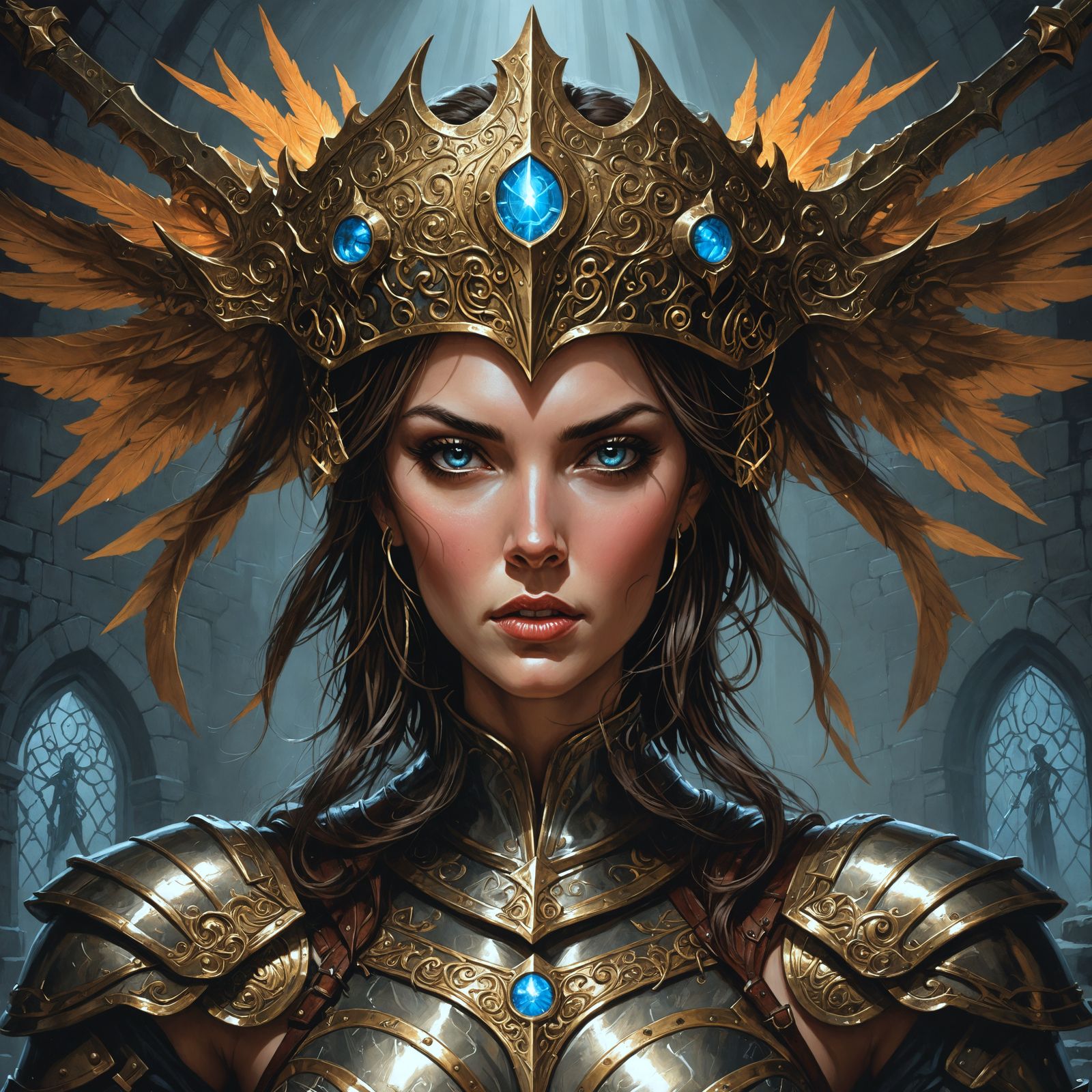 ((Female beautifully drawn by David Lloyd)) An rpg illustration of a f ...