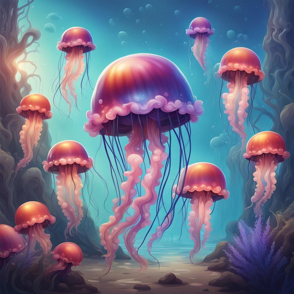 Jellyfish #3 - AI Generated Artwork - NightCafe Creator