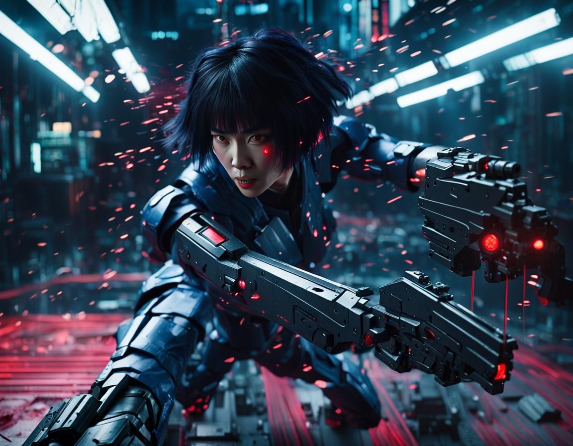 Motoko Kusanagi 3 - AI Generated Artwork - NightCafe Creator