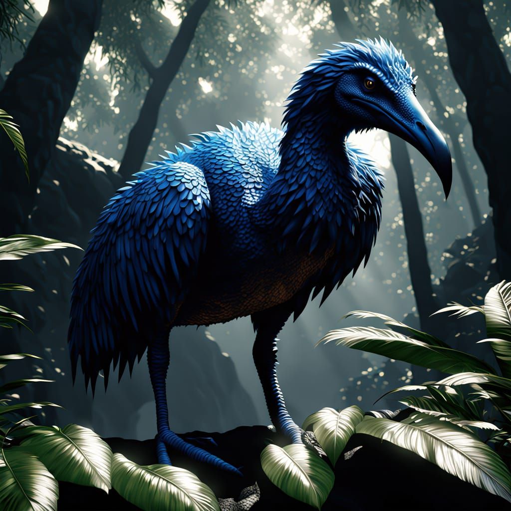 Hyper-Realistic Prehistoric Terror Bird in Jungle ... - AI Art