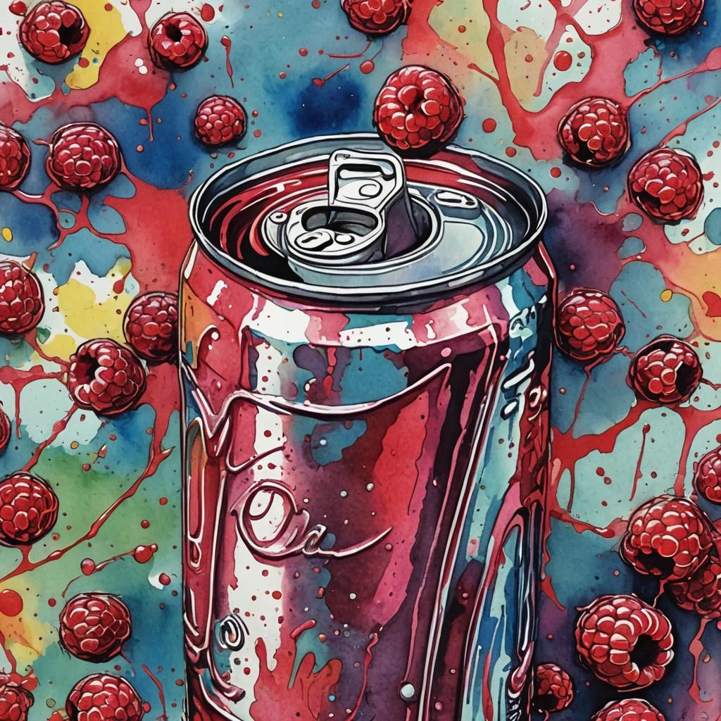 Raspberry soda - AI Generated Artwork - NightCafe Creator