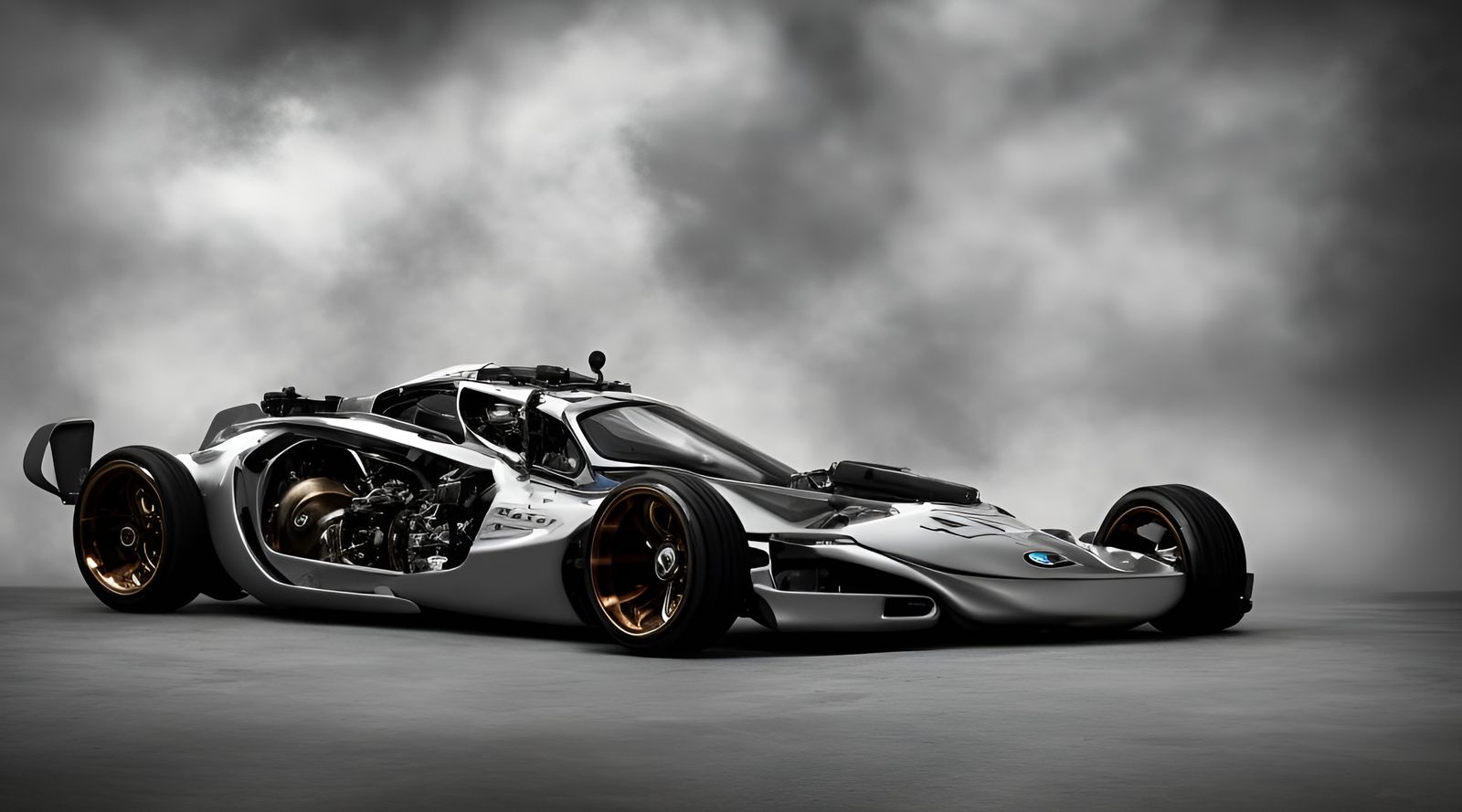 A Futuristic Racecar with some steampunk elements. - AI Generated ...