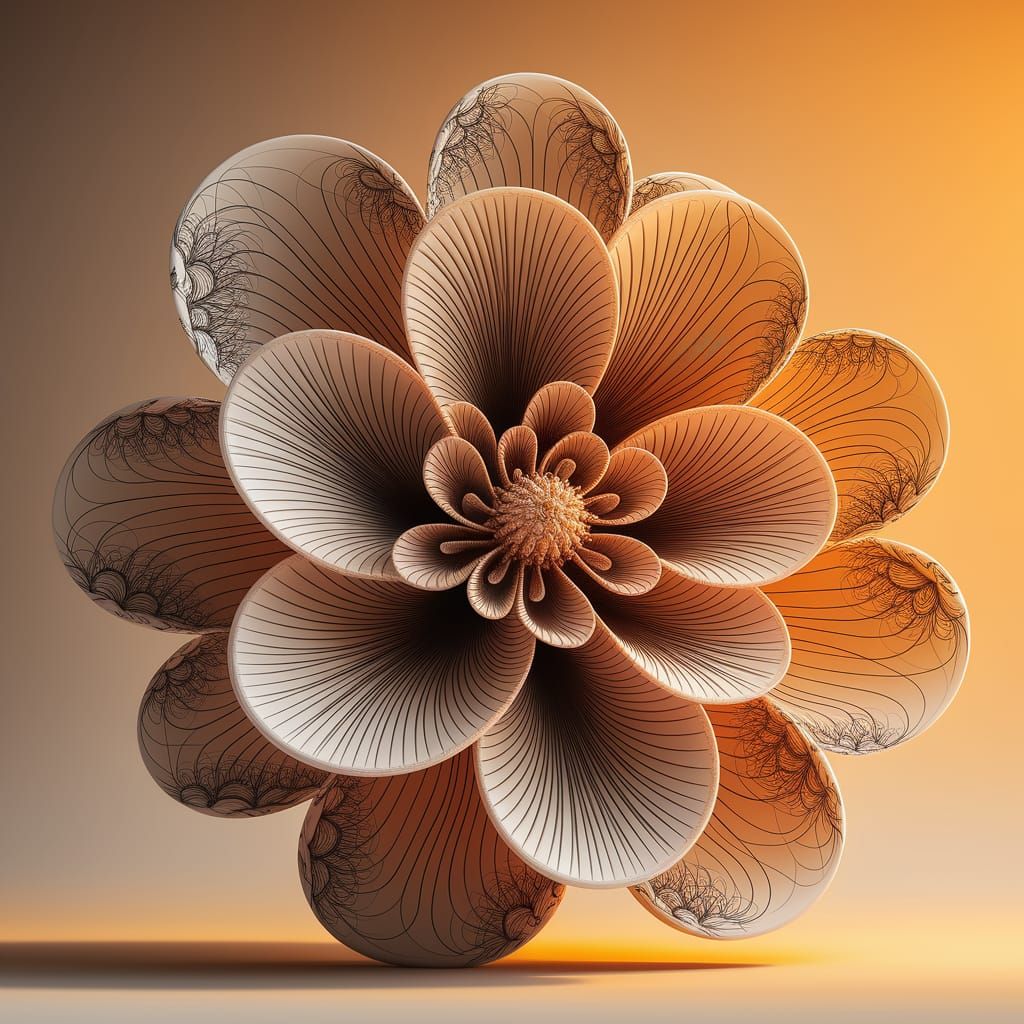 Abstract sculpture of a flower - Surreal Abstract Flower Scu...