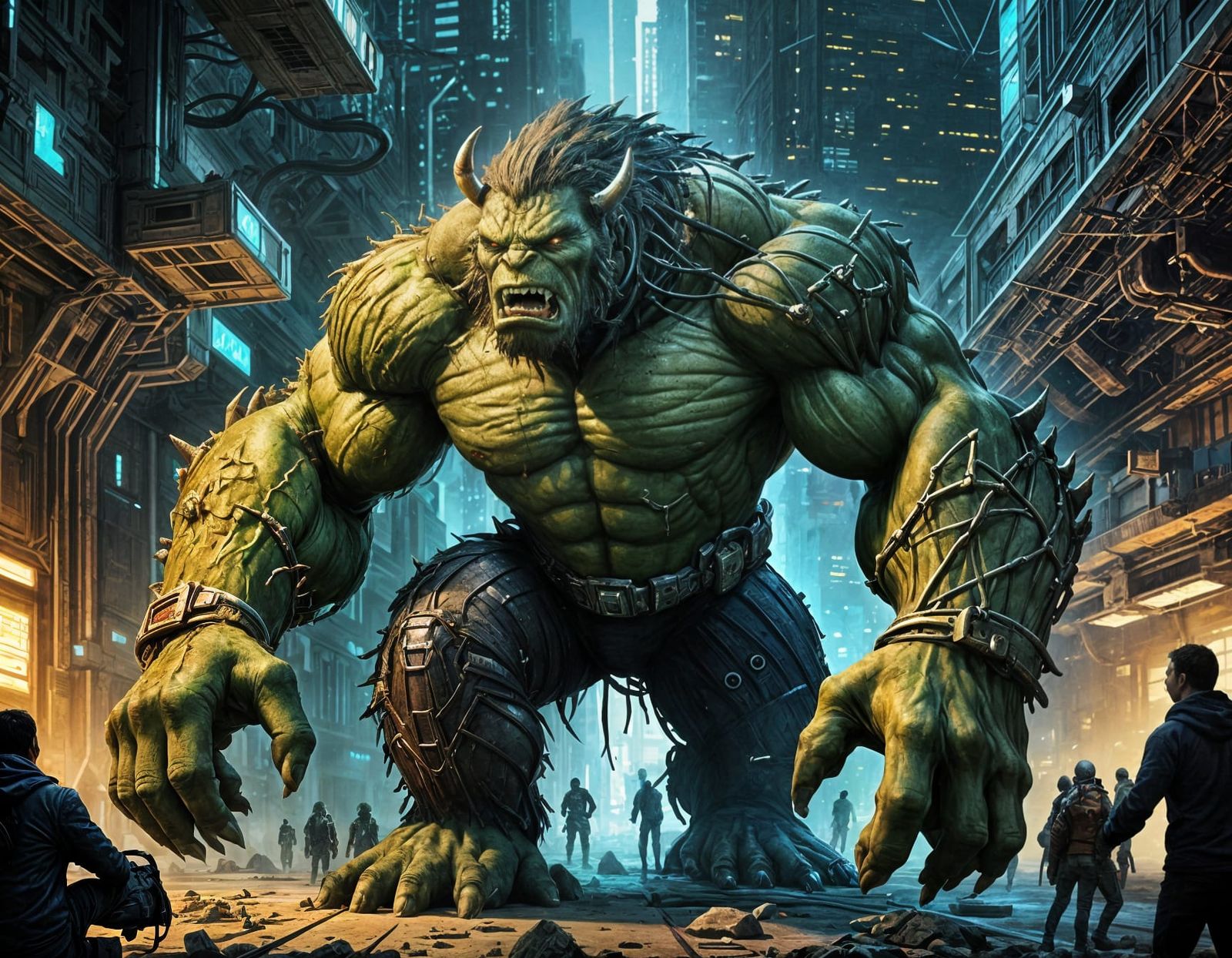 hulking cyber beast - Cyberpunk Beast Masterpiece in Golden ...