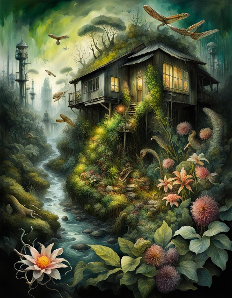 Combination Art of (M.C. Escher, Hieronymus Bosch, Erik Thor Sandberg ...