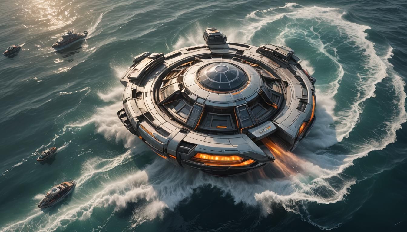 Jet-powered Hovercraft - AI Generated Artwork - NightCafe Creator