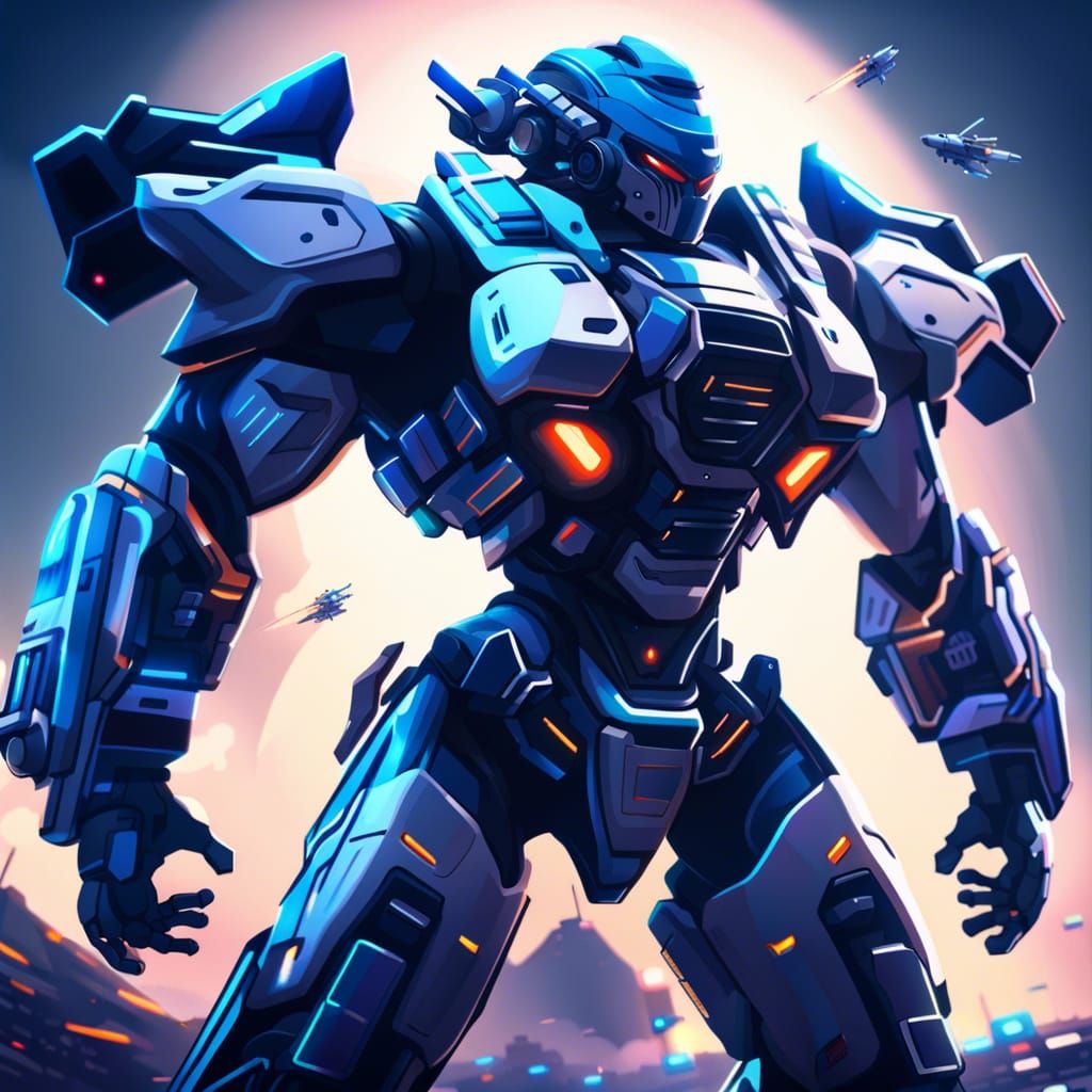 High tech Mecha suit - AI Generated Artwork - NightCafe Creator