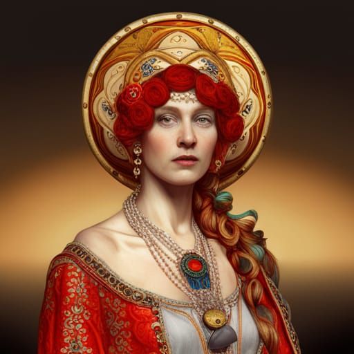 Queen in Red - AI Generated Artwork - NightCafe Creator