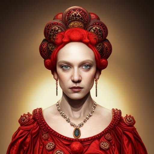 Queen in red - AI Generated Artwork - NightCafe Creator