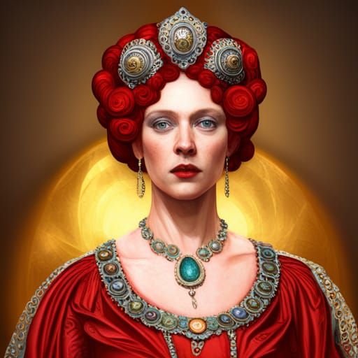 Queen in red - AI Generated Artwork - NightCafe Creator