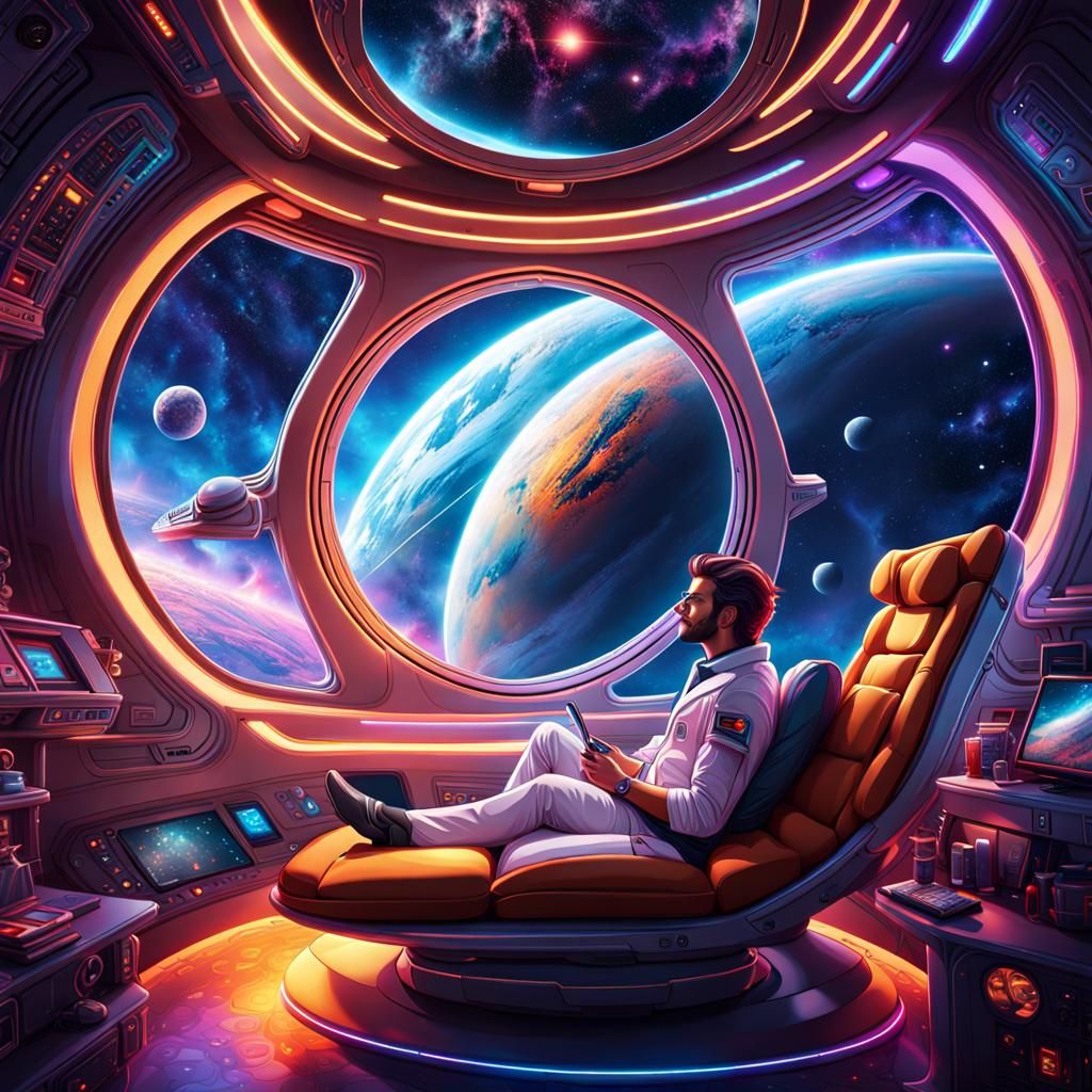 Spaceship life - AI Generated Artwork - NightCafe Creator