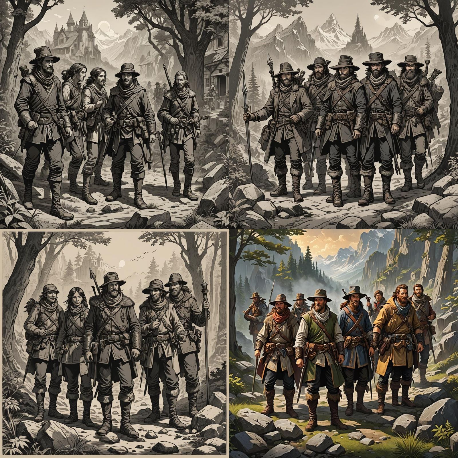 a classic adventuring party - AI Generated Artwork - NightCafe Creator