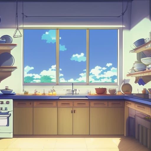 anime kitchen - AI Generated Artwork - NightCafe Creator