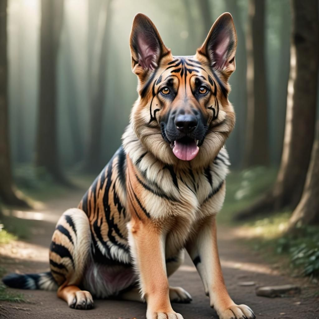Dog tiger - AI Generated Artwork - NightCafe Creator