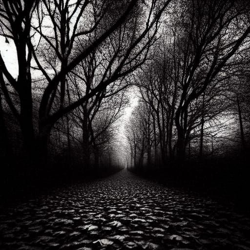 Dark path - AI Generated Artwork - NightCafe Creator