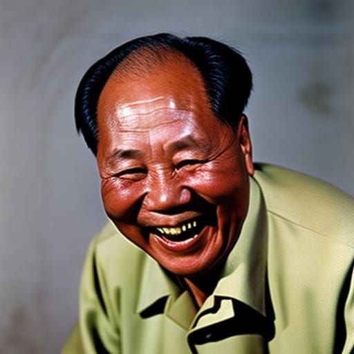 mao zedong laughing - AI Generated Artwork - NightCafe Creator