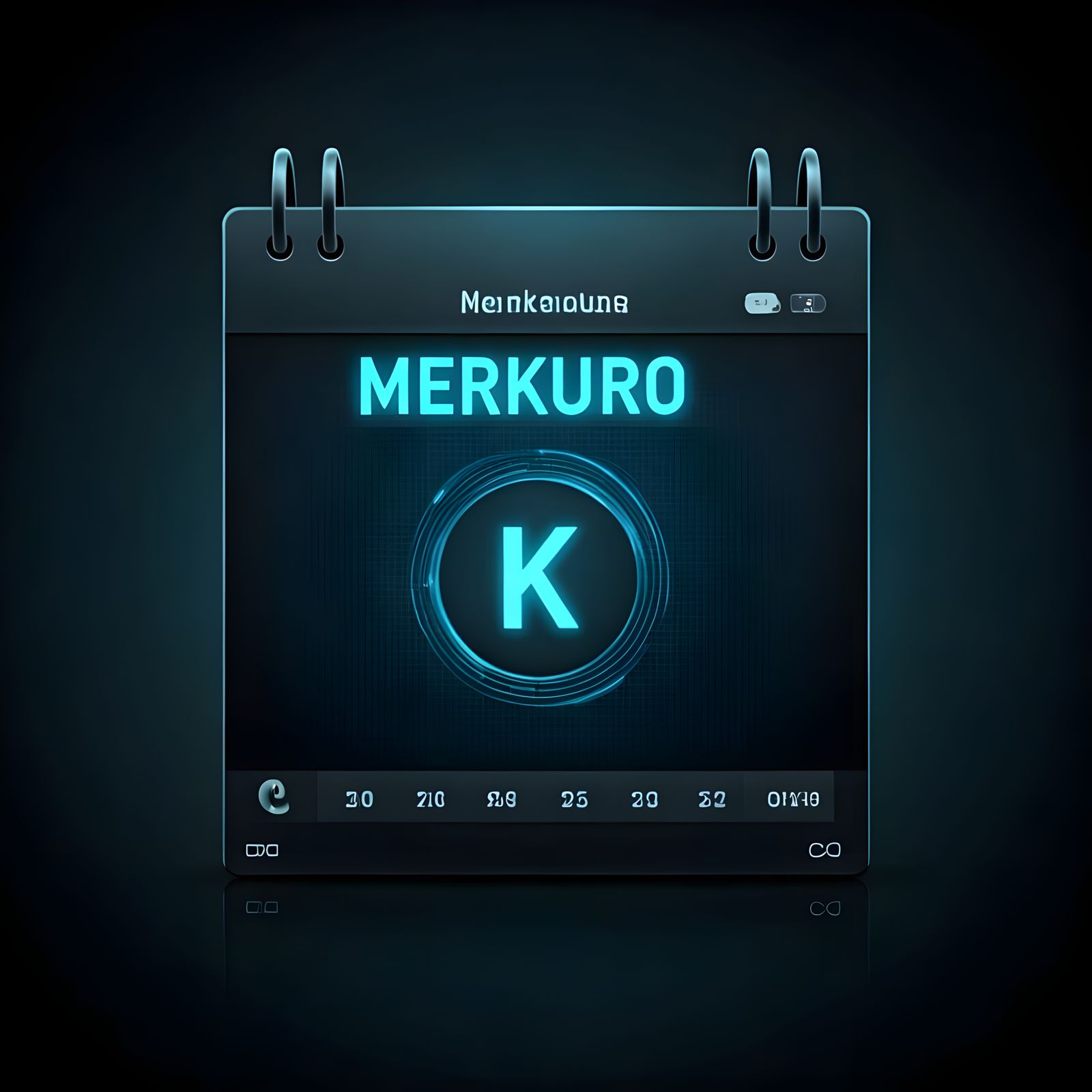 Digital Calendar in Cyberpunk Cyberspace with Illu... - AI Art