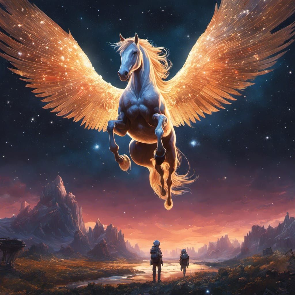 Star Pegasus - AI Generated Artwork - NightCafe Creator
