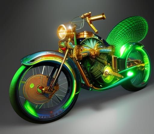 Motorcycle Time Machine - AI Generated Artwork - NightCafe Creator