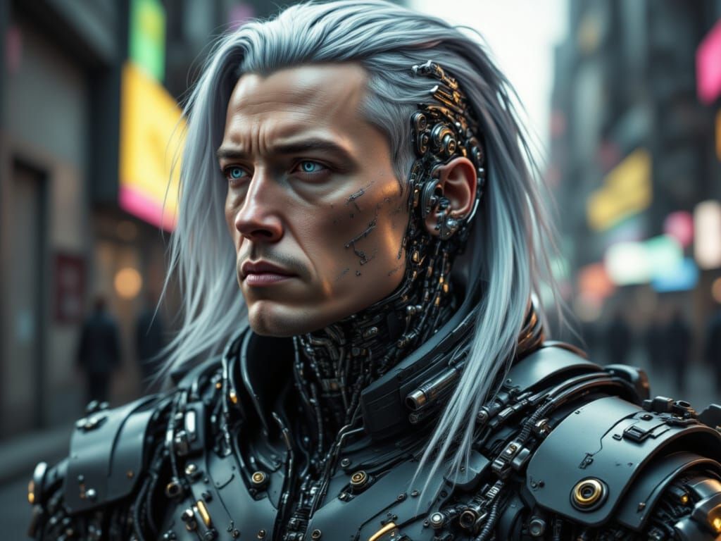 Hyperrealistic Cyborg Soldier in Modern Military S... - AI Art