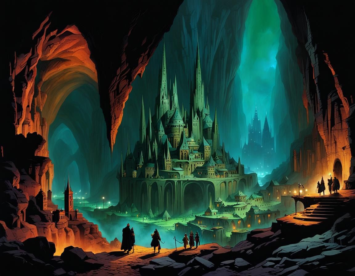 Underground castle - AI Generated Artwork - NightCafe Creator