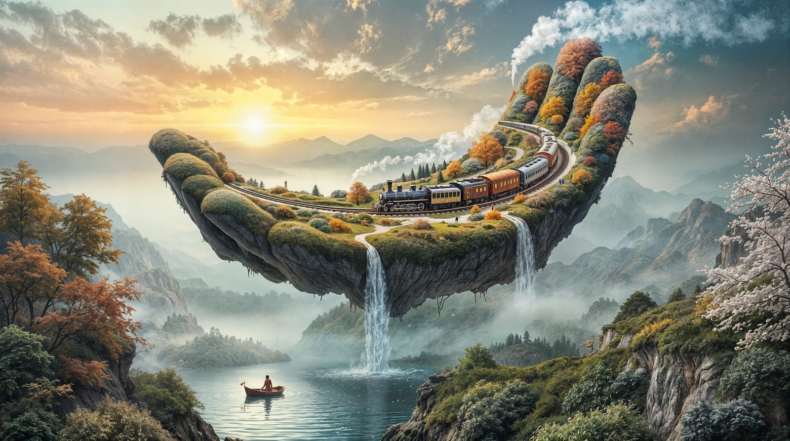 Hand of the Locomotive's Journey - Surreal Steam Locomotive ...
