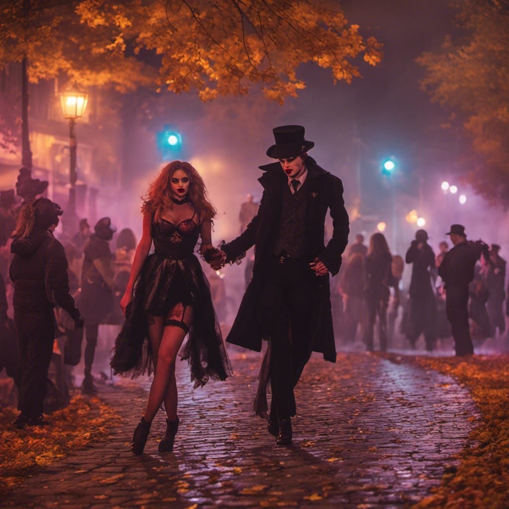 Vampire community festival, people from the vampire community ...