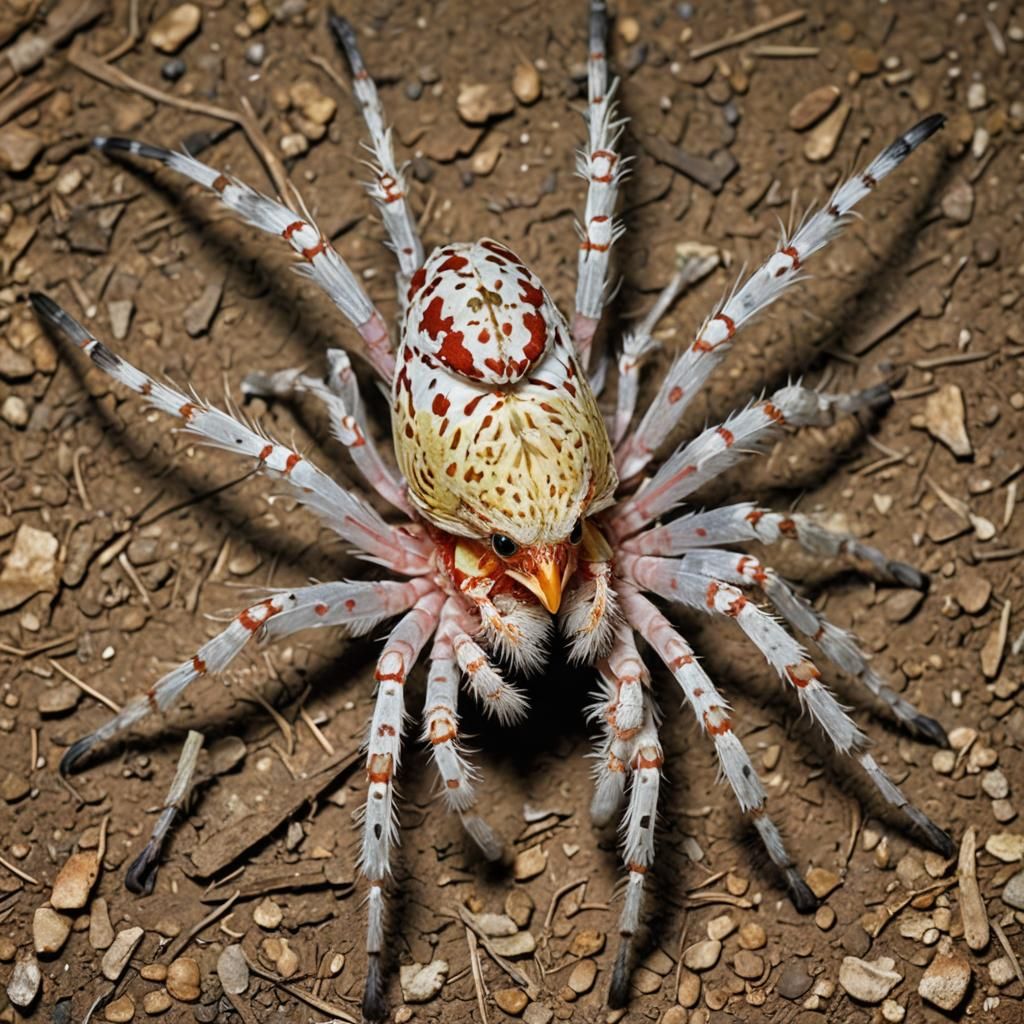 Spider chicken - AI Generated Artwork - NightCafe Creator