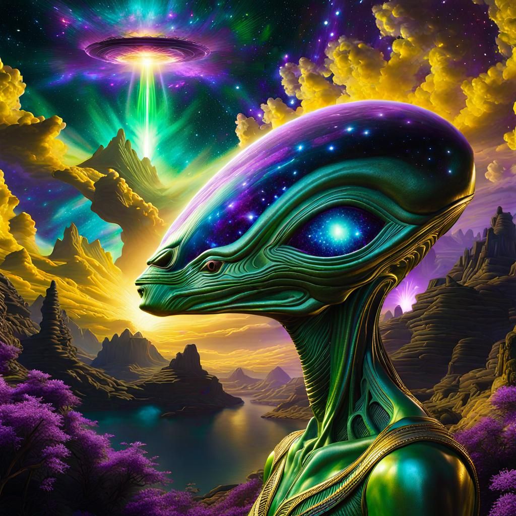 Alien Elder - AI Generated Artwork - NightCafe Creator