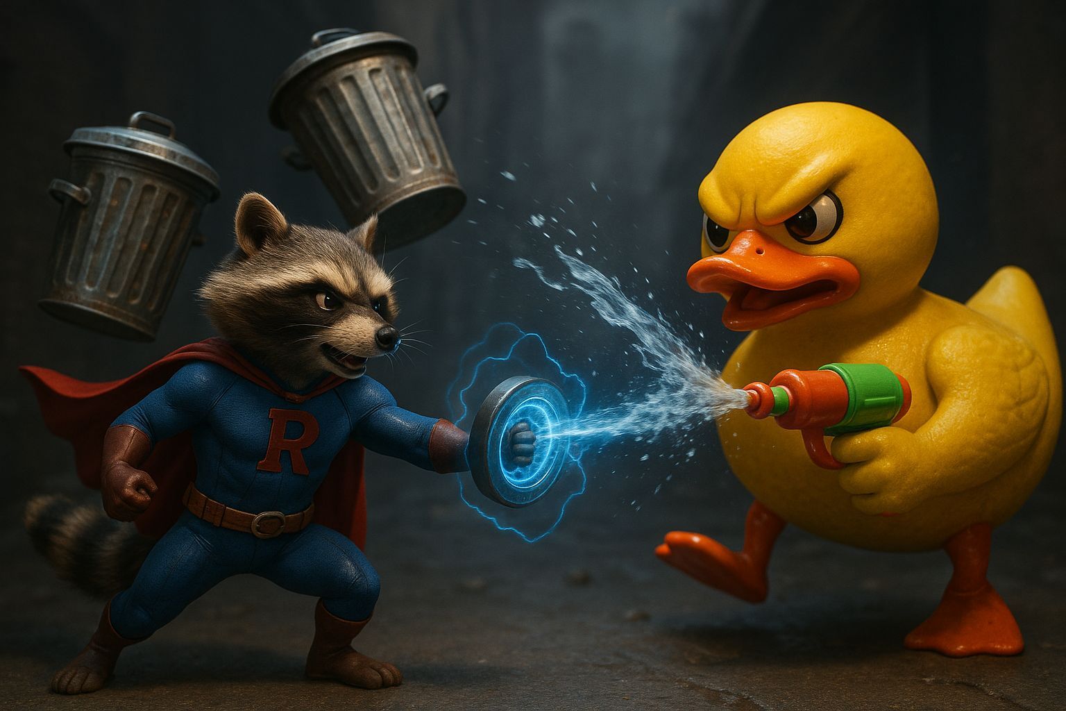 Super Raccooney vs. Rubber Ducky - Super Raccoon vs Rubber D...
