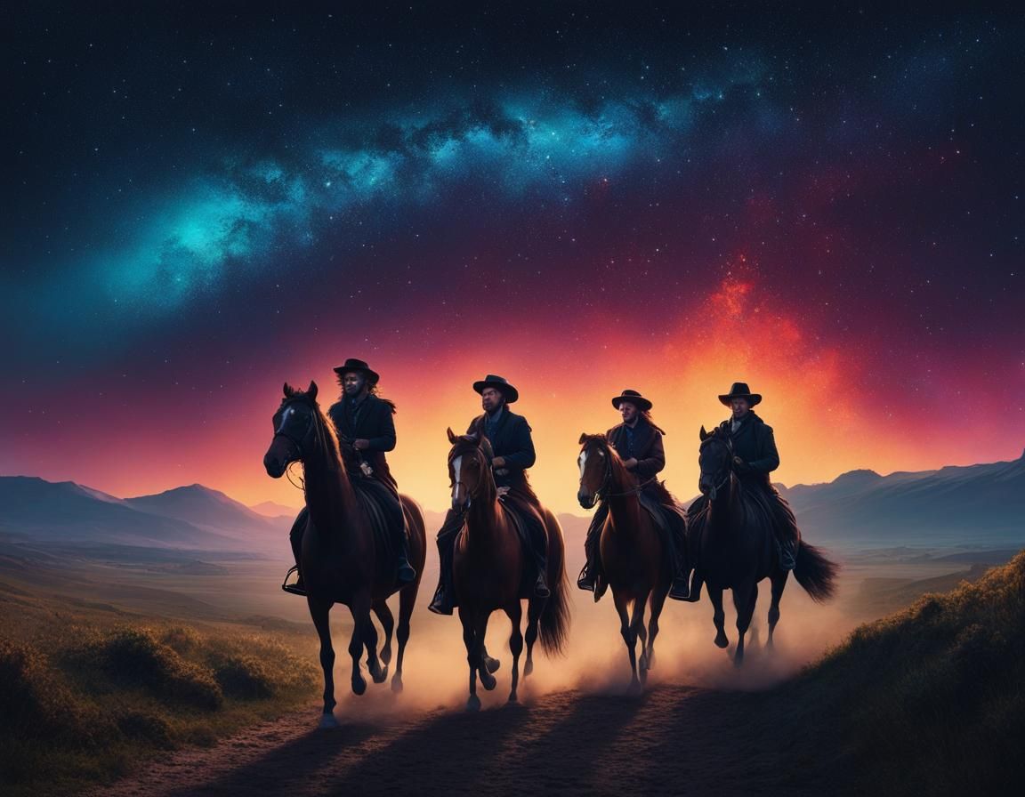 The long ride home …. 🐴 - AI Generated Artwork - NightCafe Creator