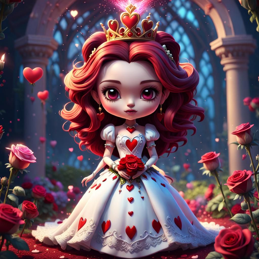 Queen of hearts chibi - AI Generated Artwork - NightCafe Creator