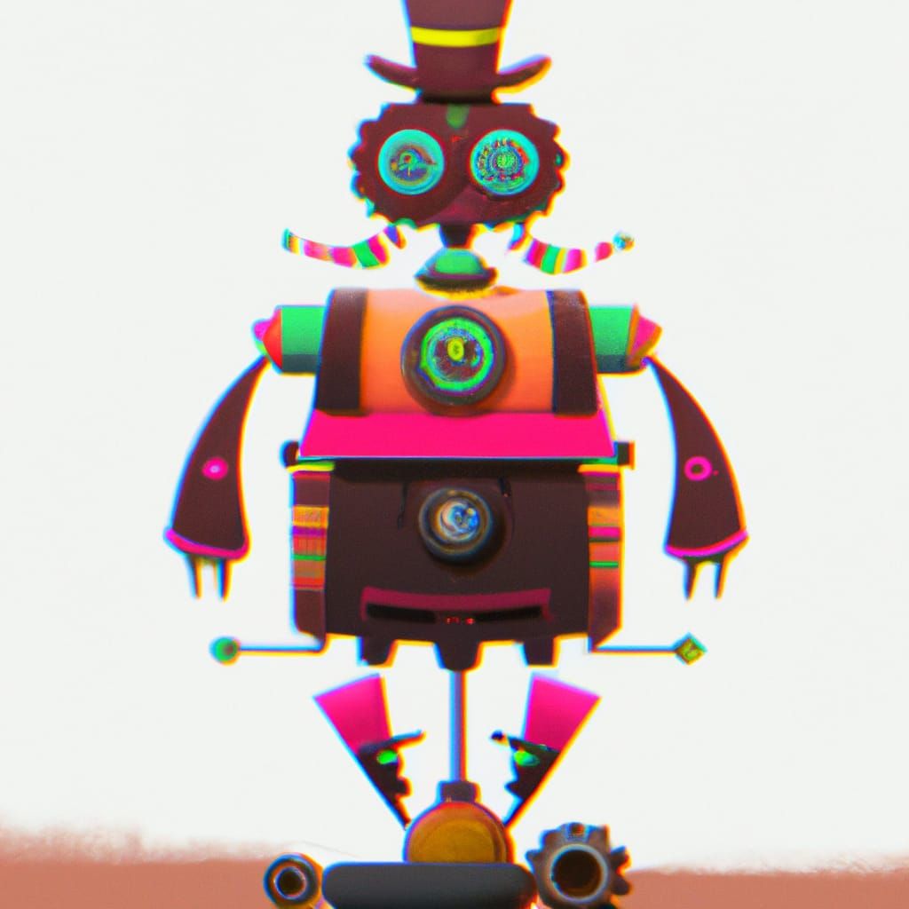 Clockwork robot 8k resolution concept art analogous colors. Robot with ...