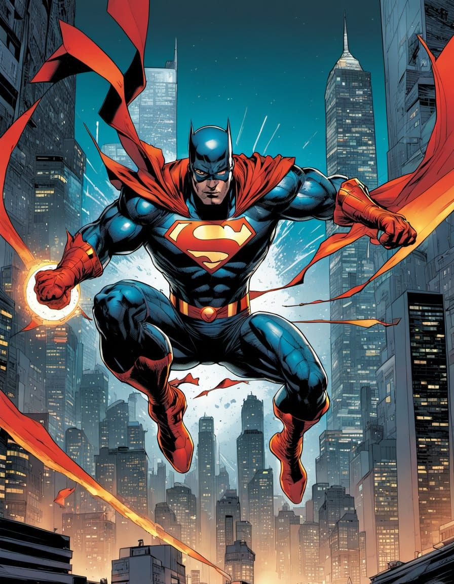 /imagine **(SCENARIO 1: SUPERHERO ACTION)** A dynamic, high-energy ...