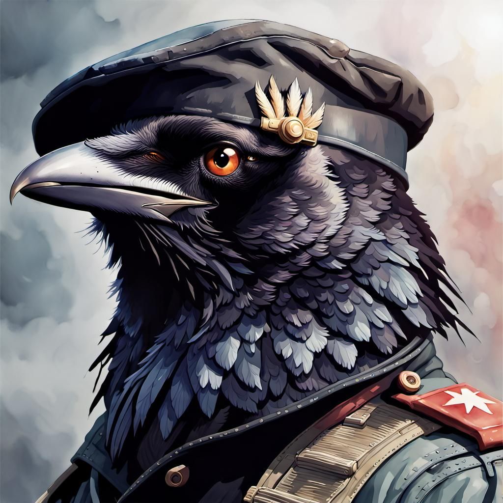 officer crow - AI Generated Artwork - NightCafe Creator