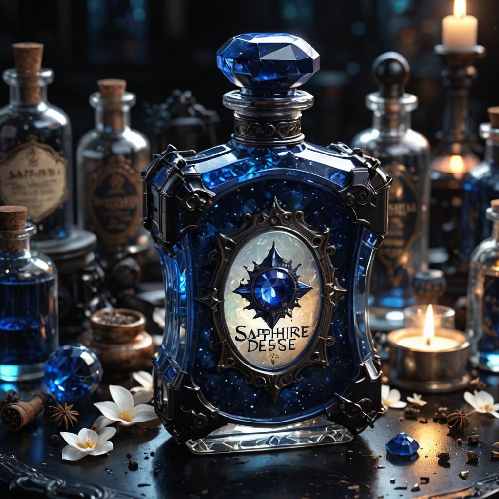 Sapphire Desire potion - AI Generated Artwork - NightCafe Creator