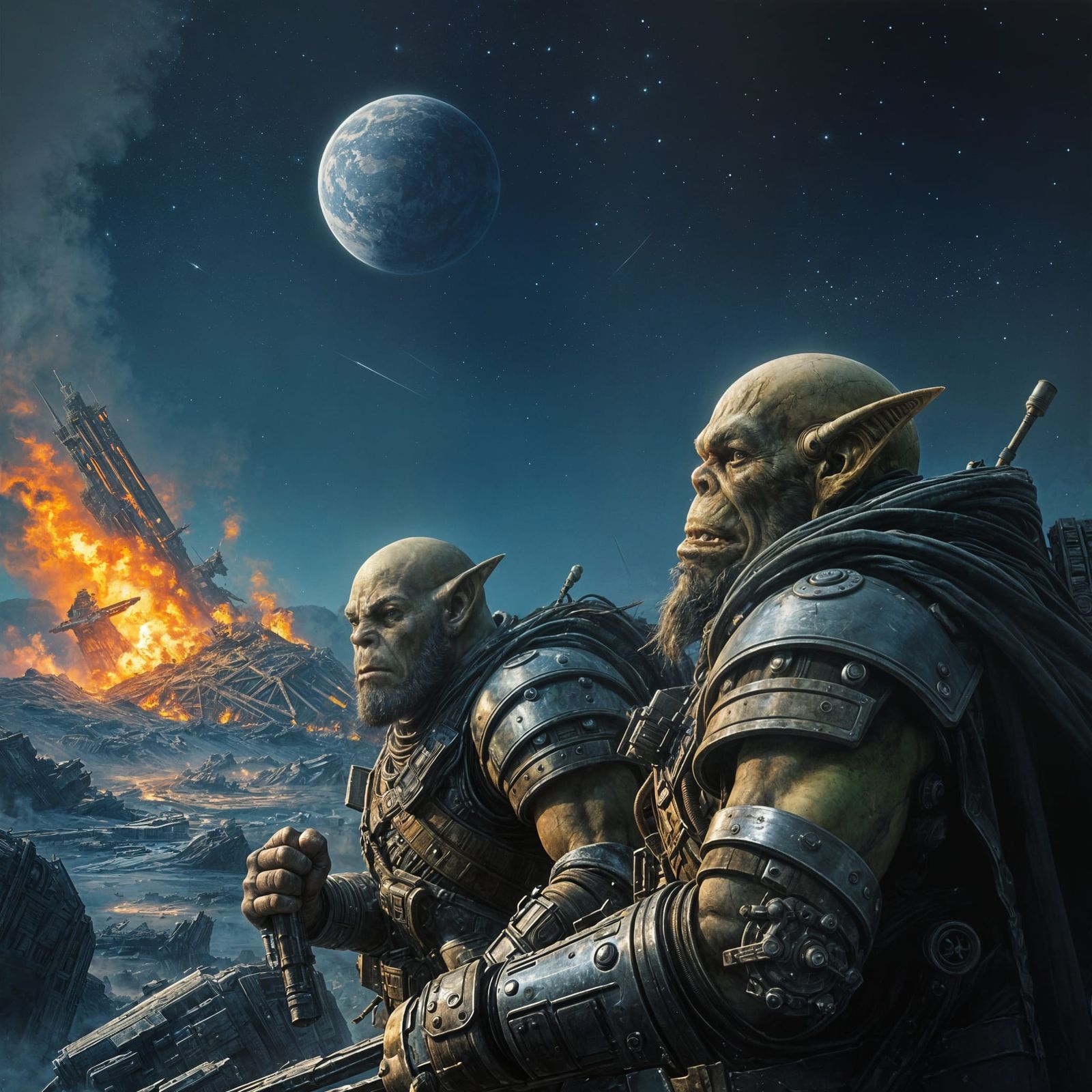 Orc space mercenaries ready for work