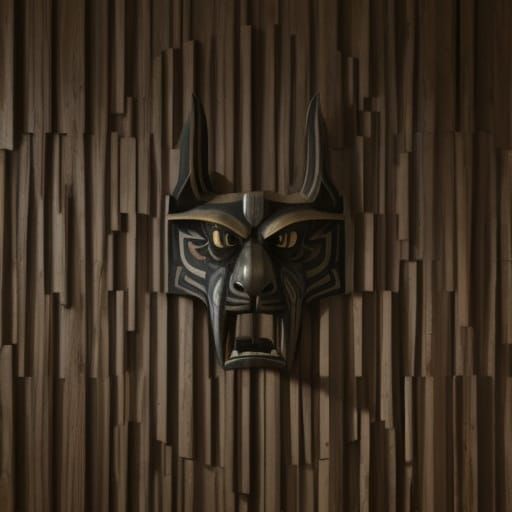 Photo Realistic Totem Face Game Texture - AI Art