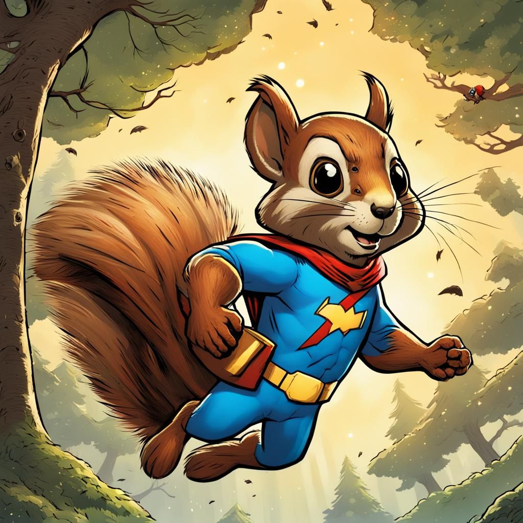 Super squirrel - AI Generated Artwork - NightCafe Creator