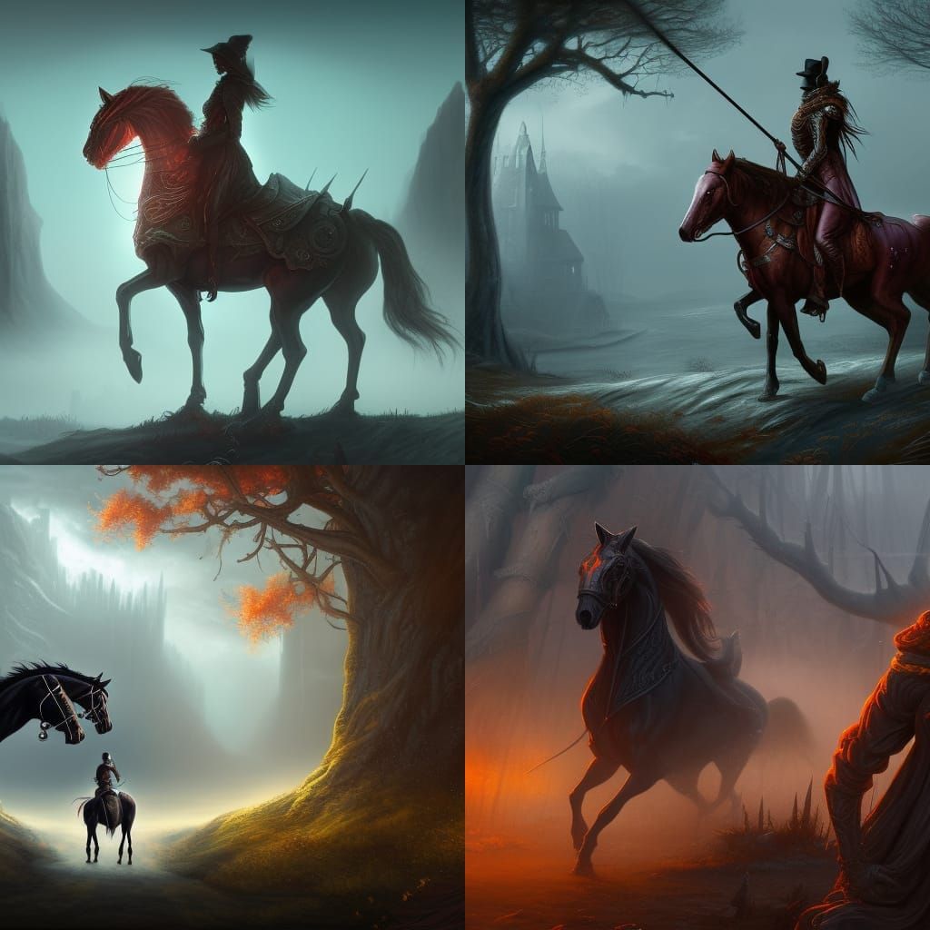 Ghostly Riders - AI Generated Artwork - NightCafe Creator