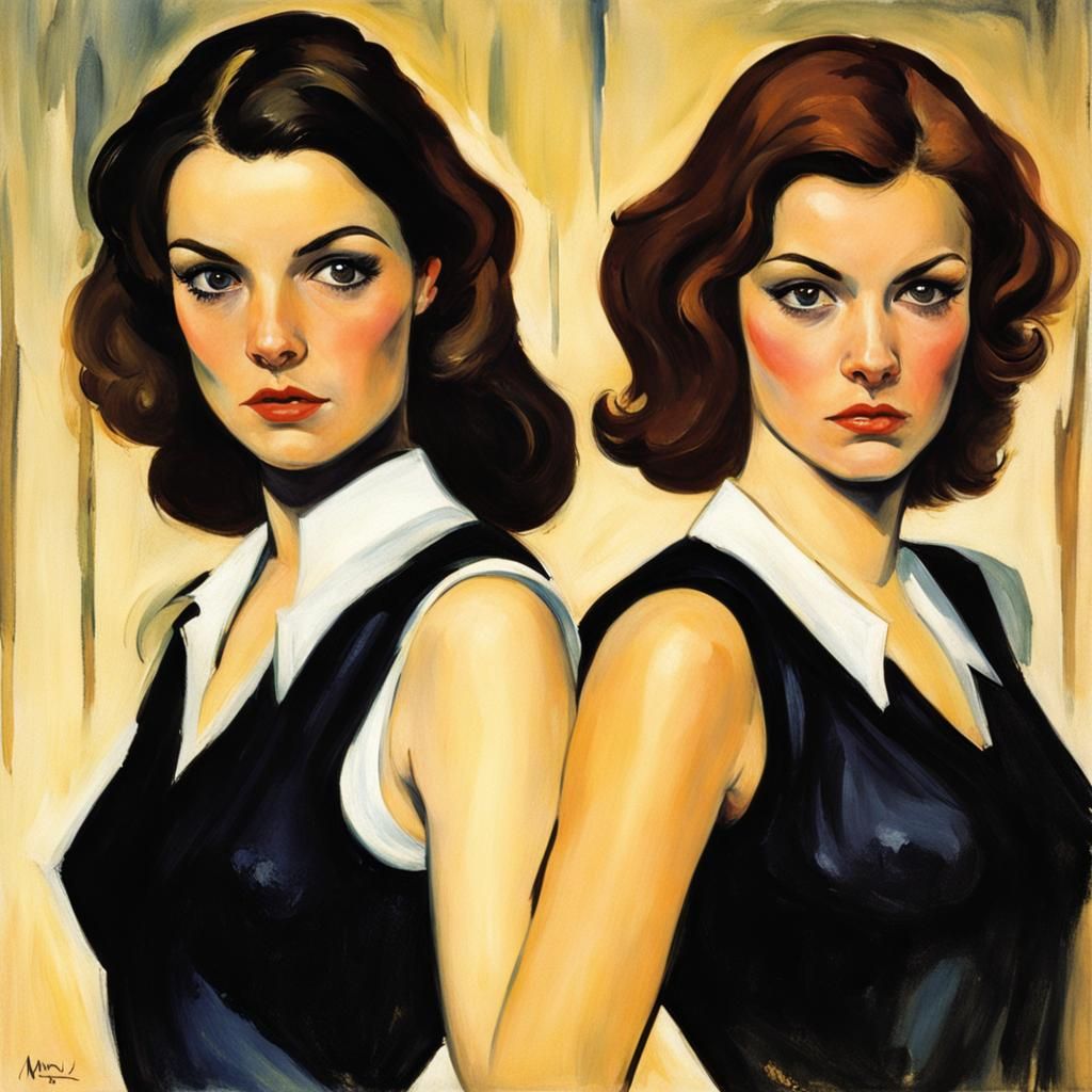 brunette women from robert palmer's addicted to love fighting nancy ...