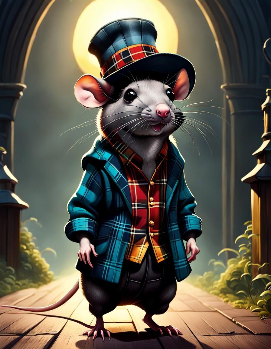 Ratty always wears plaid - AI Generated Artwork - NightCafe Creator