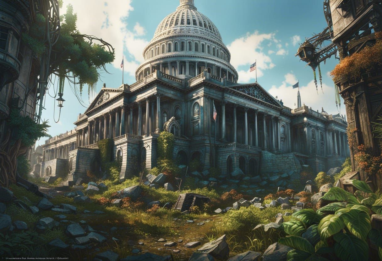 Post-Apocalyptic: U.S. Capitol Building - AI Generated Artwork ...