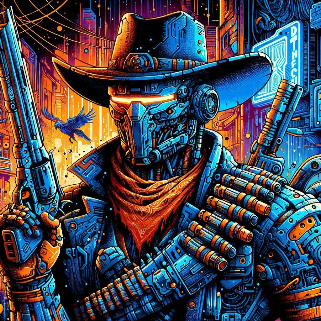 CyberPunk Cowboy - AI Generated Artwork - NightCafe Creator