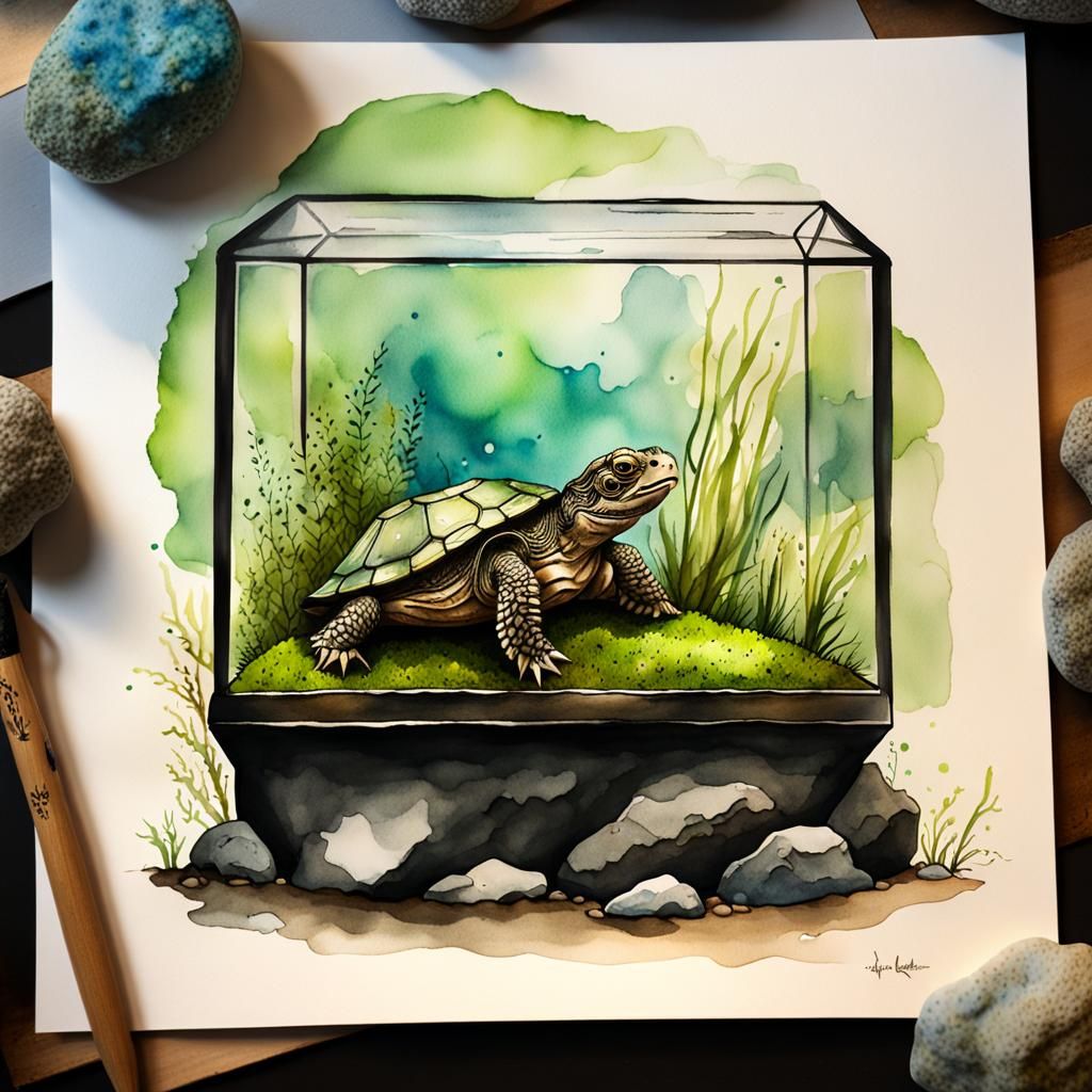 Terrarium turtle - AI Generated Artwork - NightCafe Creator
