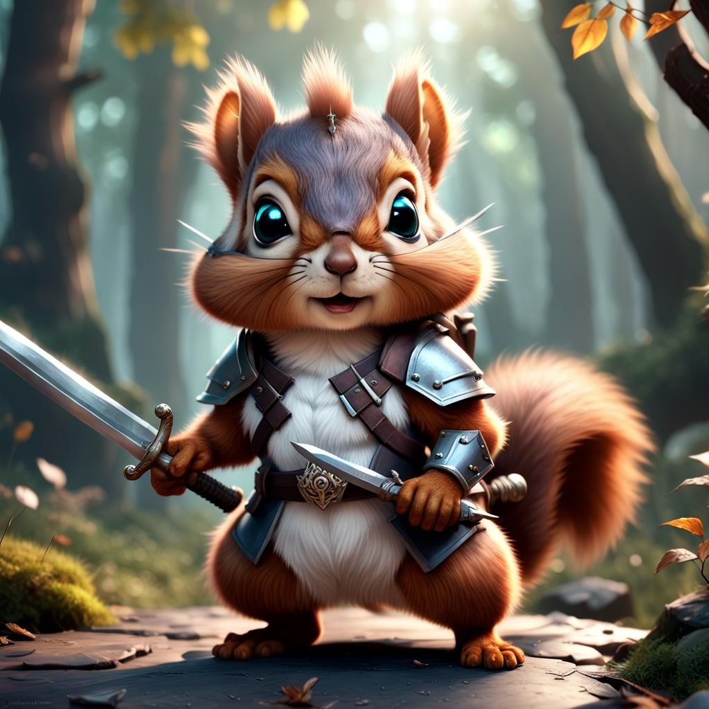 Squirrel Fighter - AI Generated Artwork - NightCafe Creator