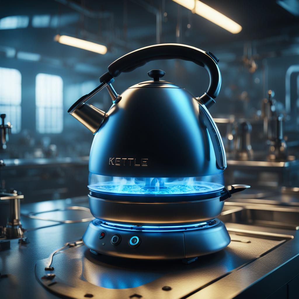 kettle - Futuristic Kettle in High-Tech Laboratory