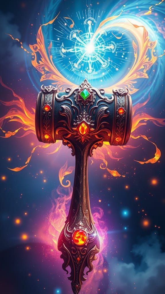 Cosmic Hammer of Infinity and Eternity - AI Art