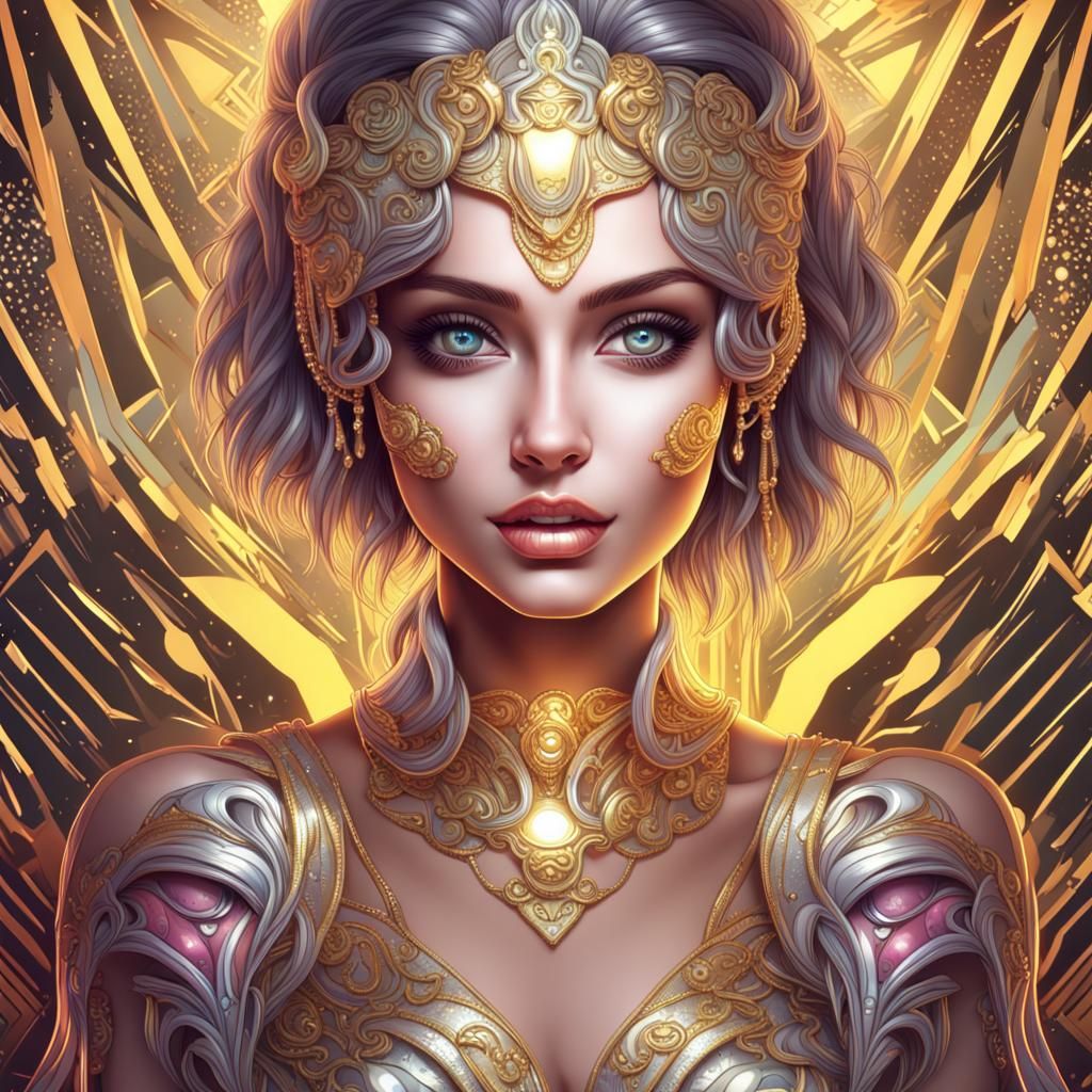 Gold silver fantasy - AI Generated Artwork - NightCafe Creator