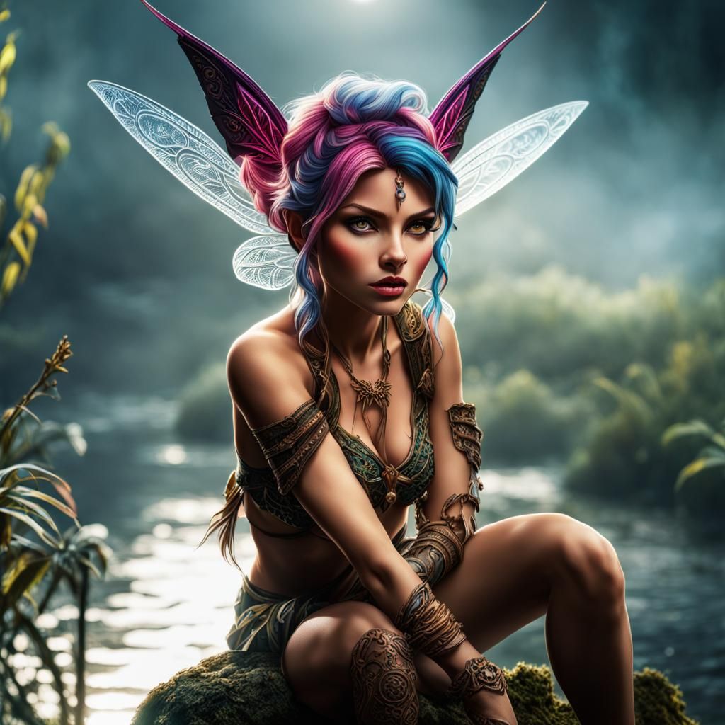 Wild pixie. SDXL 1.0 evolution of an old SD 2.1 personal favorite - AI Generated Artwork ...